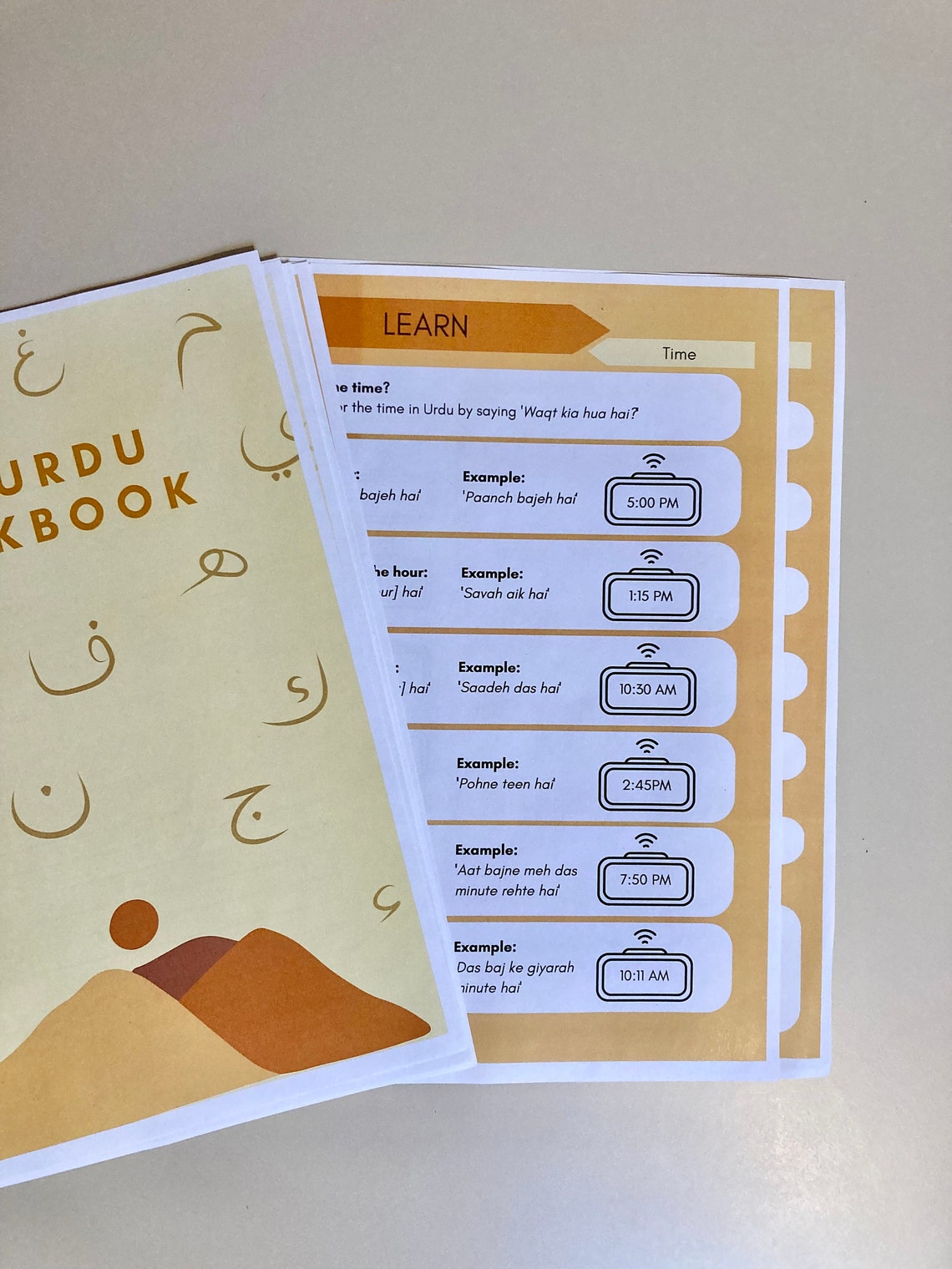 Learn Urdu - My Urdu Workbook Worksheet - Alphabet, Numbers, Time ...