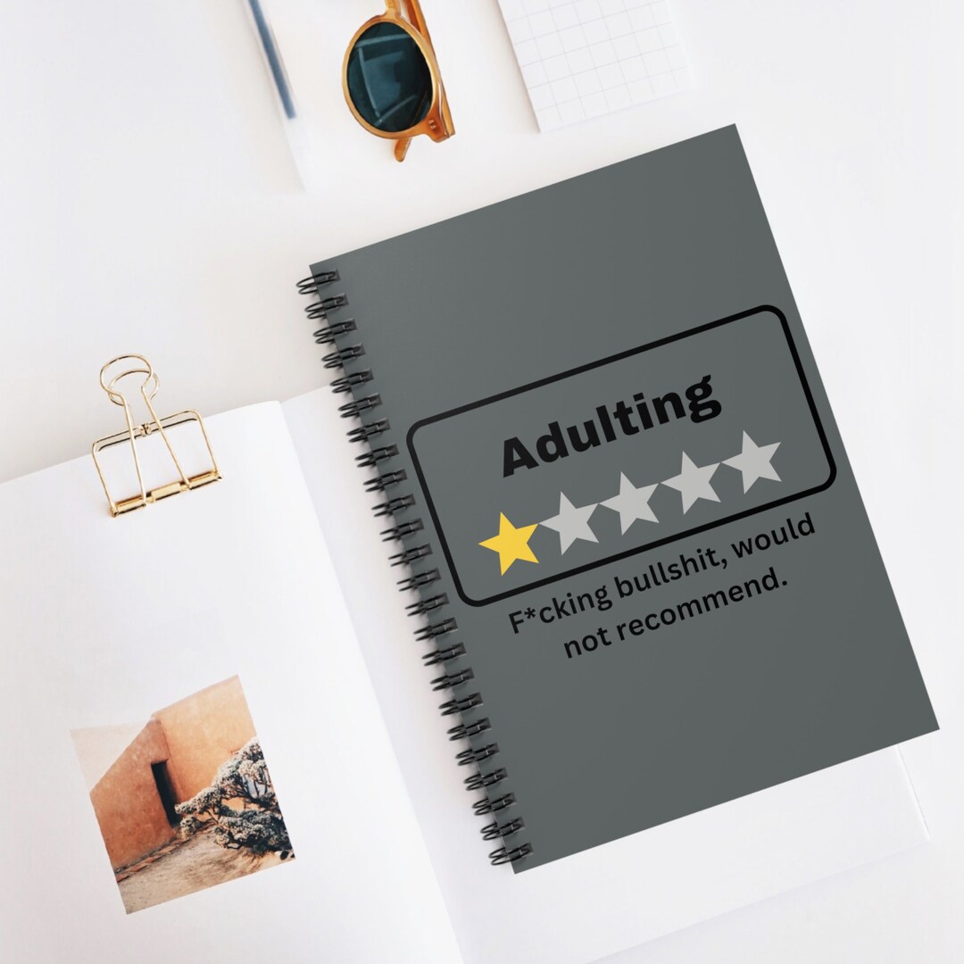 Adulting - Funny- Spiral Notebook - Ruled Line - Etsy