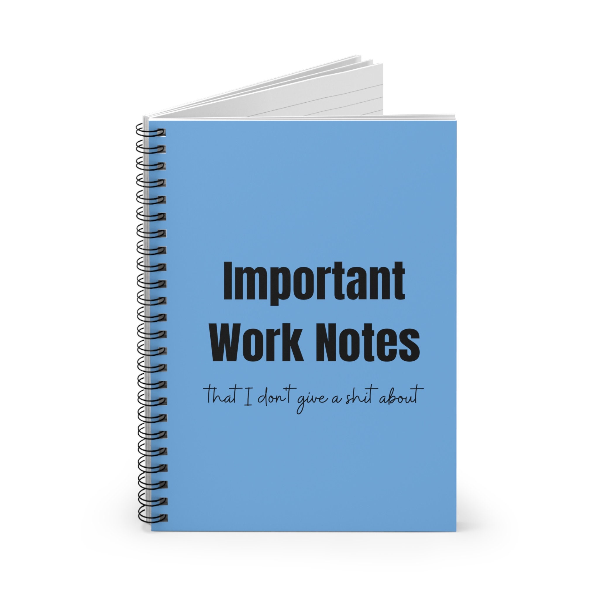 Work Notes Funny Spiral Notebook Ruled Line - Etsy
