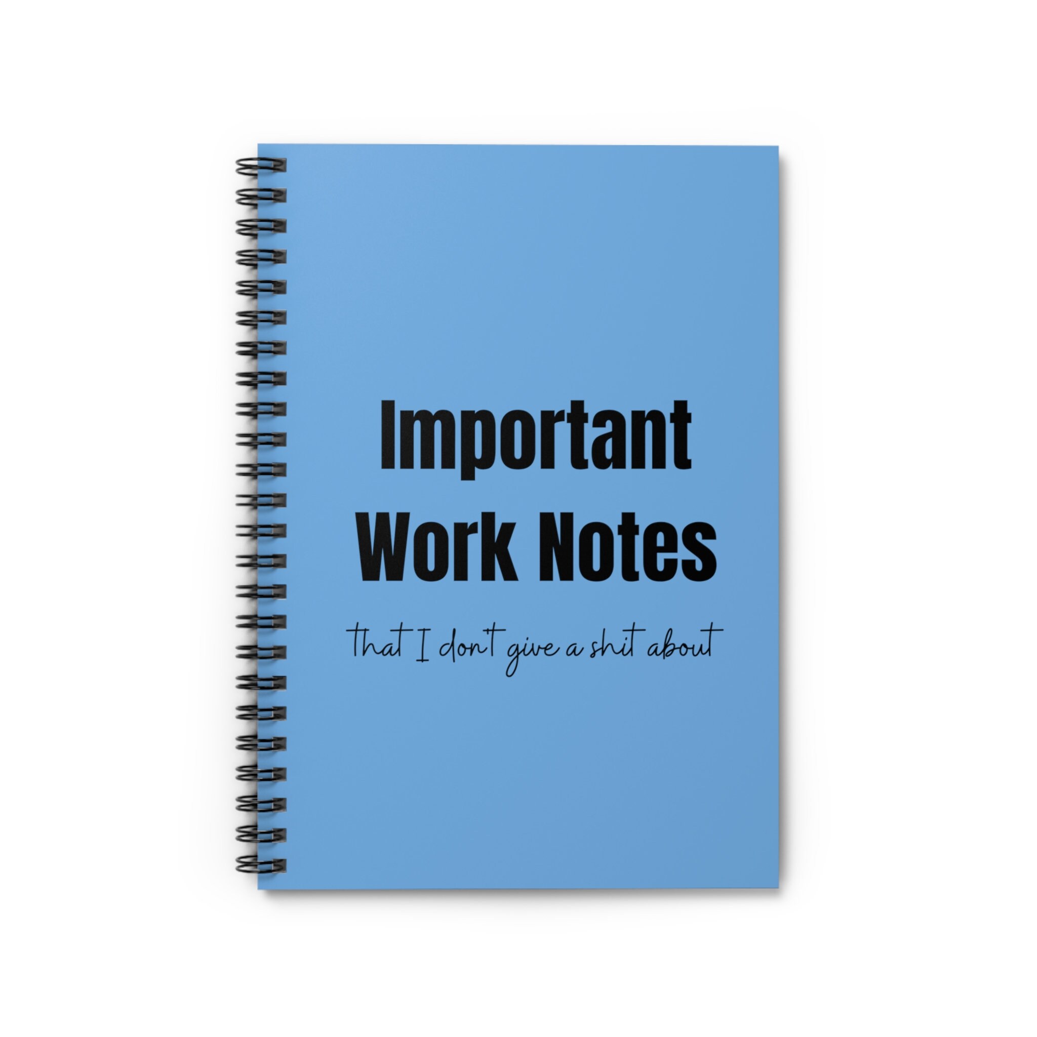 Work Notes Funny Spiral Notebook Ruled Line - Etsy