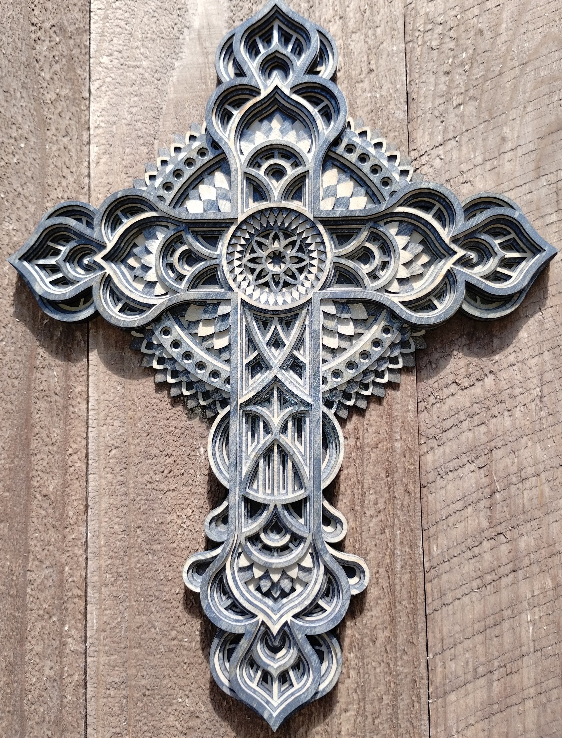 Mandala Cross, Wooden Cross, Laser Cut, Wall Decor - Etsy