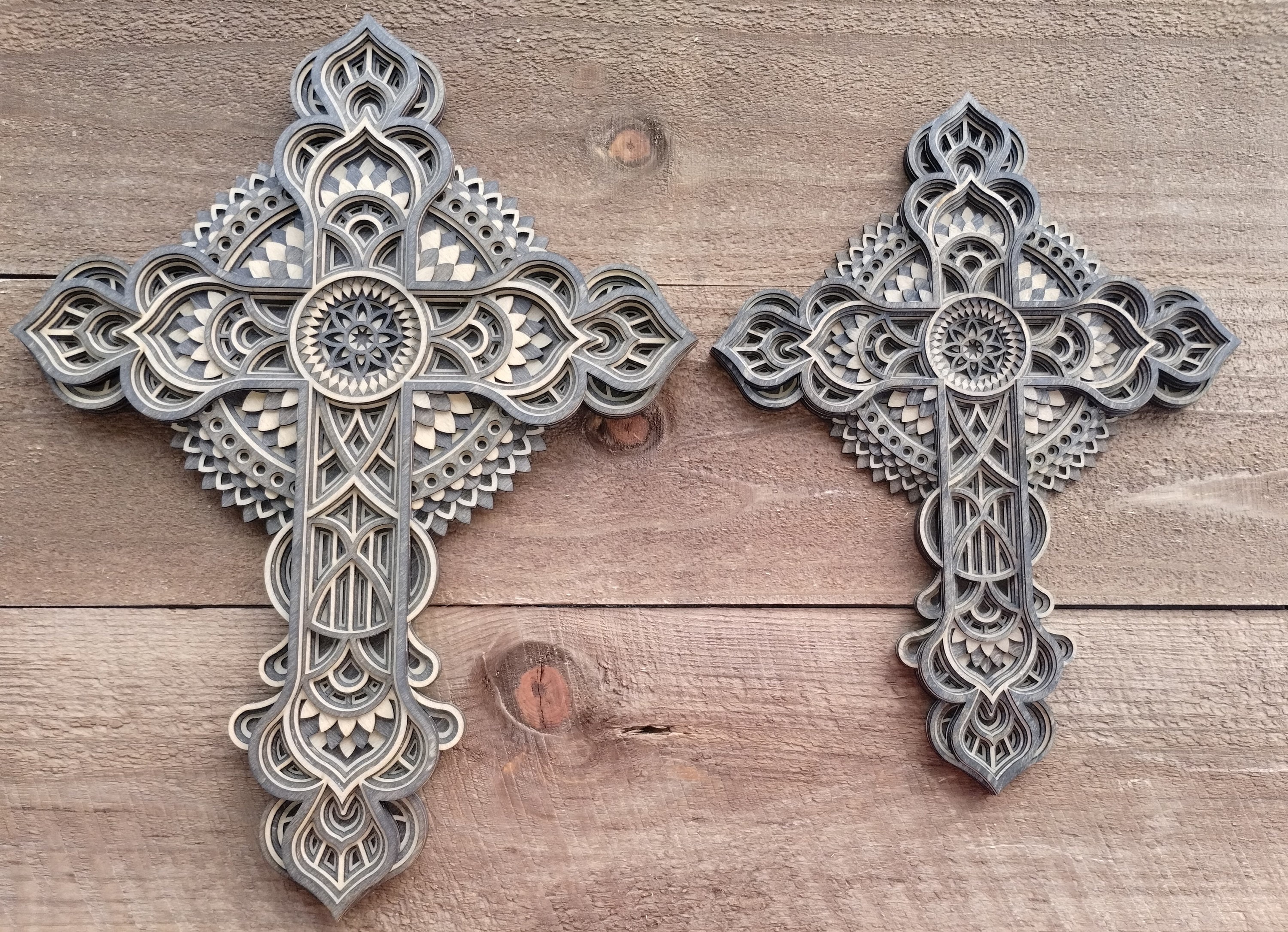 Mandala Cross, Wooden Cross, Laser Cut, Wall Decor - Etsy