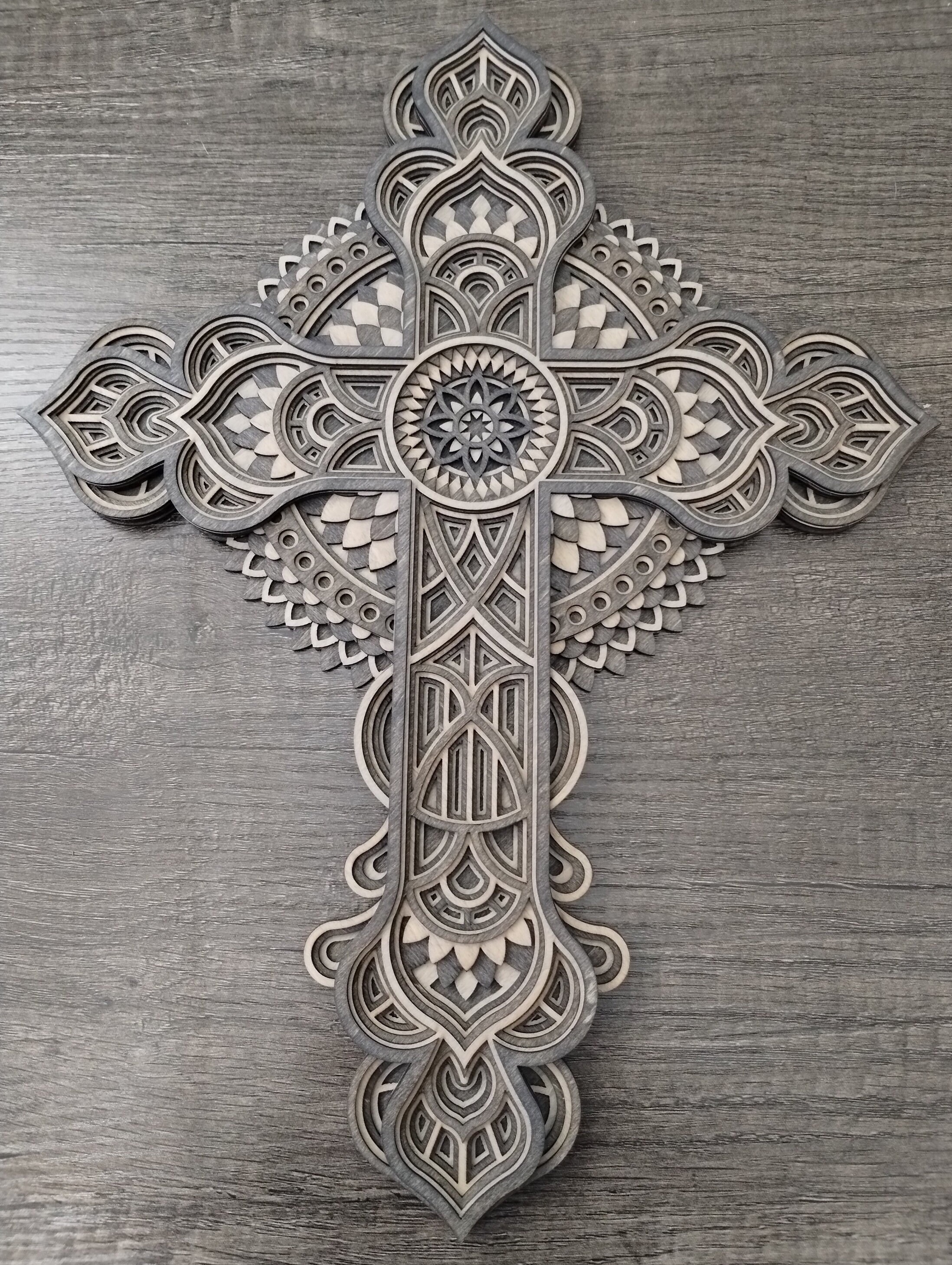 Mandala Cross, Wooden Cross, Laser Cut, Wall Decor - Etsy