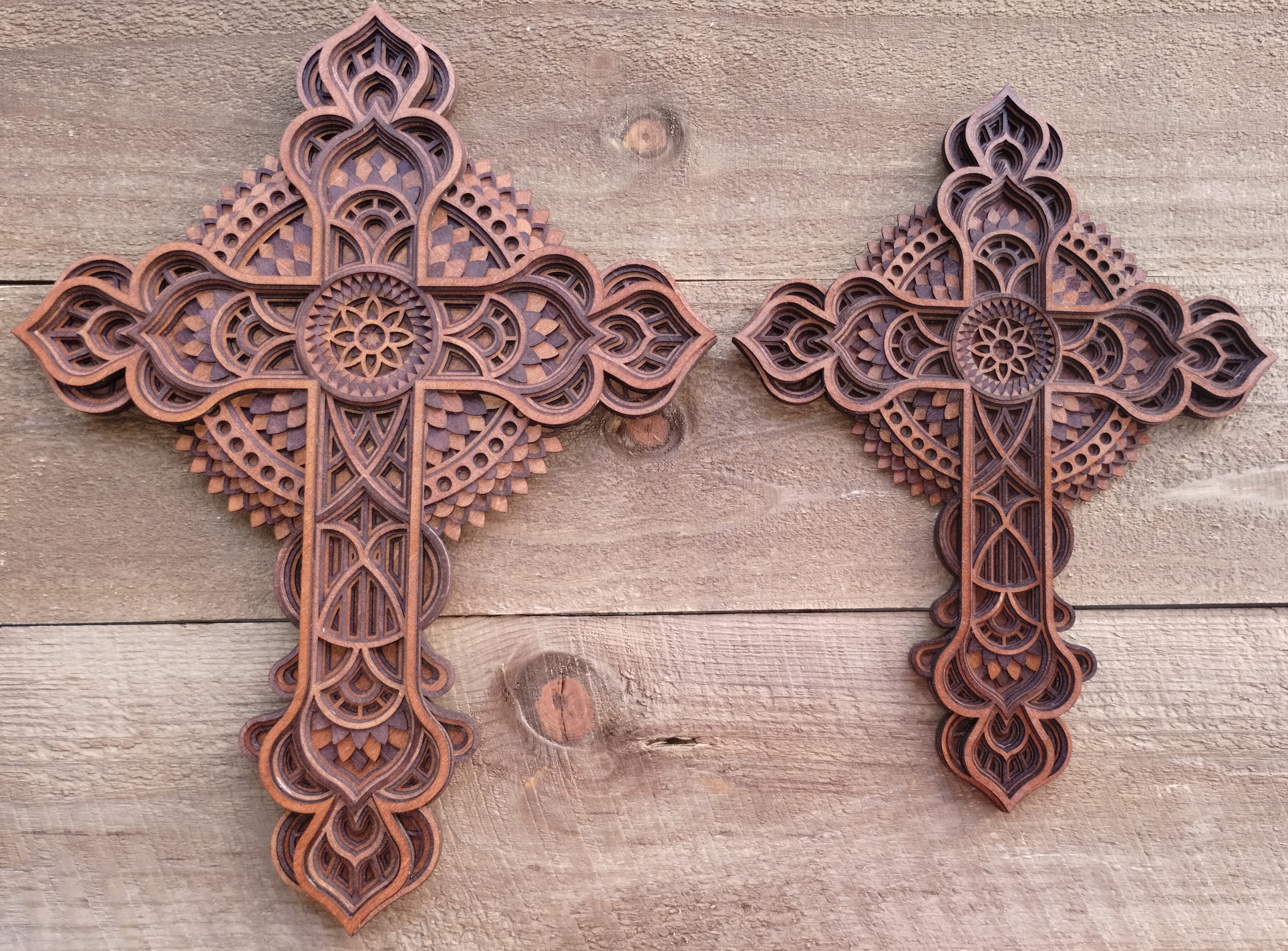 Mandala Cross, Wooden Cross, Laser Cut, Wall Decor - Etsy