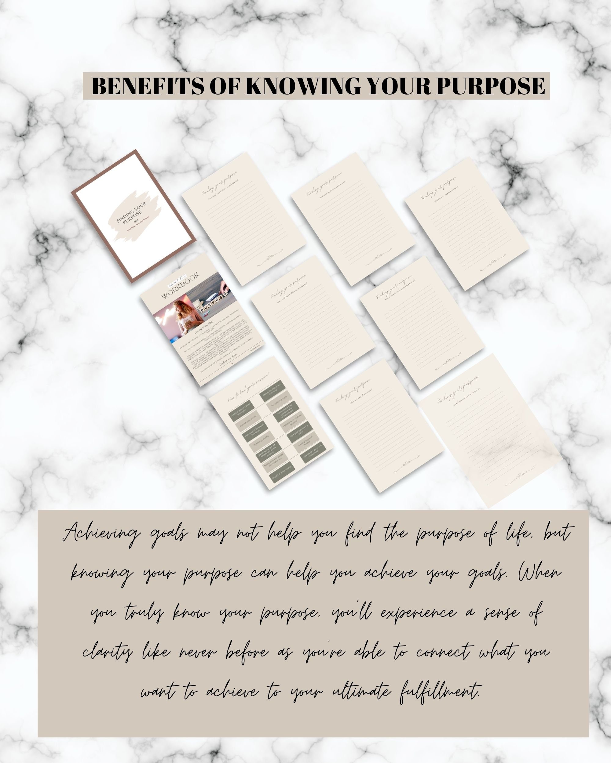 Workbook Finding My Purpose, Self Leadership Journal, Find Your Passion ...