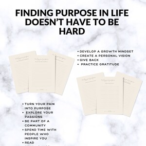 Workbook Finding My Purpose, Self Leadership Journal, Find Your Passion ...