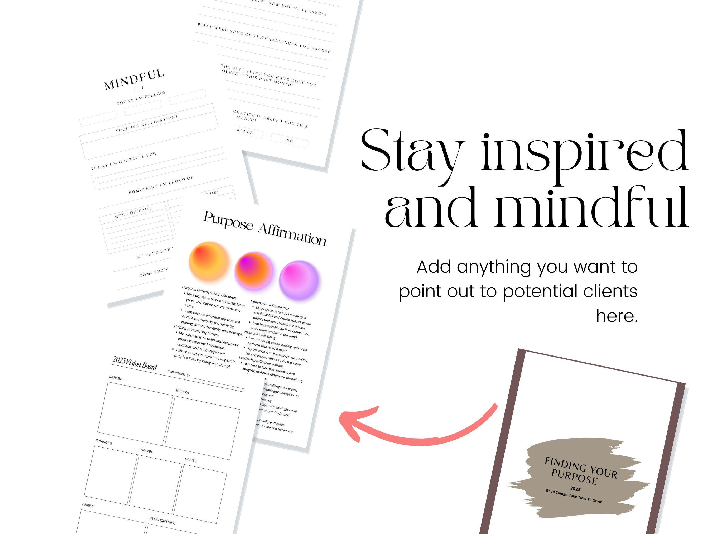 Self Leadership Journal PDF, Intentional Life Plan Worksheets, Purpose ...