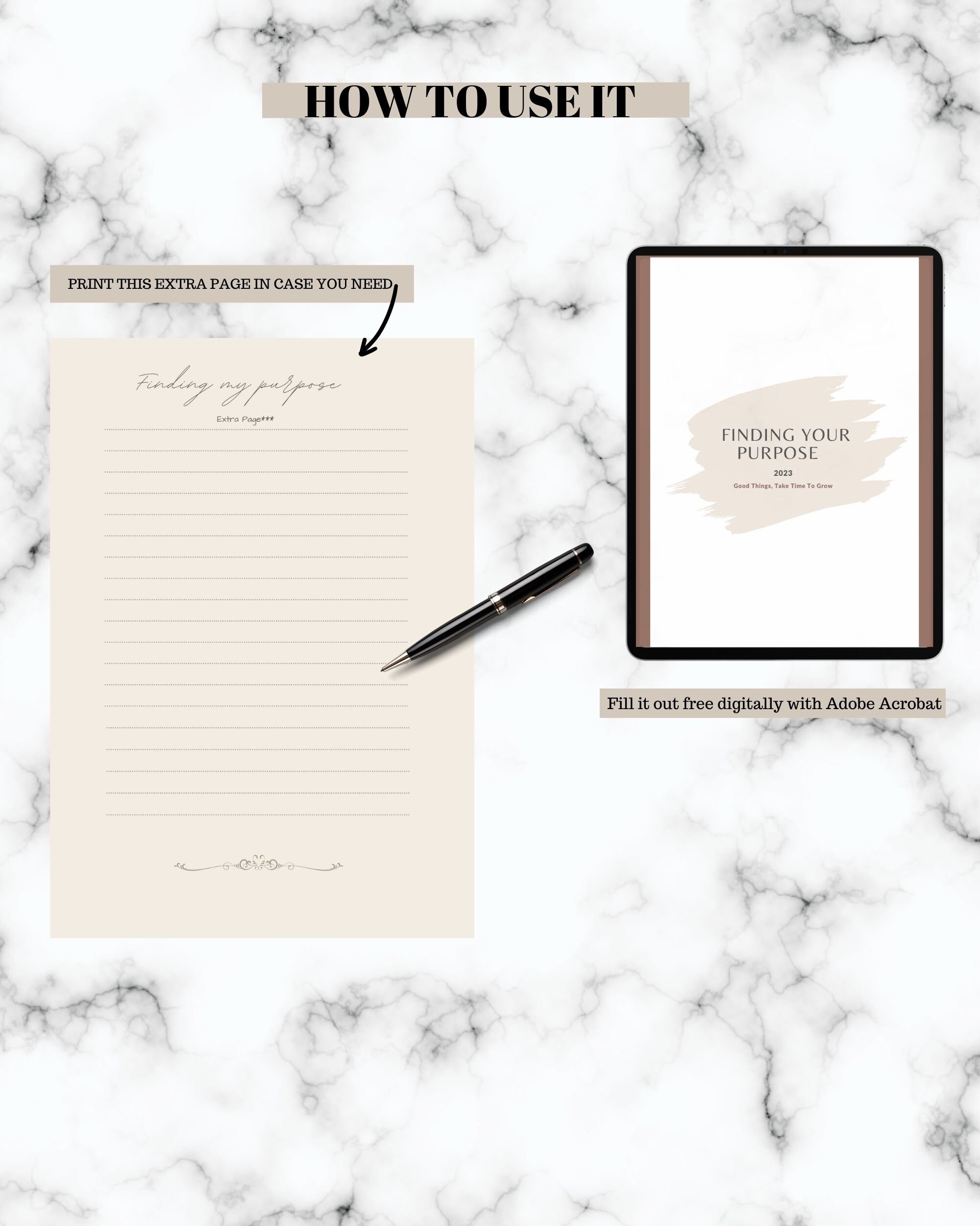 Workbook Finding My Purpose, Self Leadership Journal, Find Your Passion ...