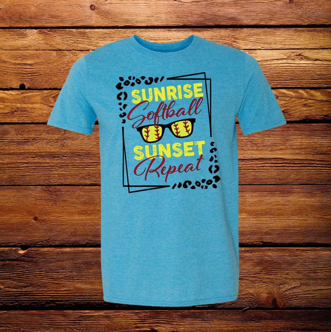 Sunrise Softball Sunset Repeat PNG/ DTF/ Sublimation - Etsy