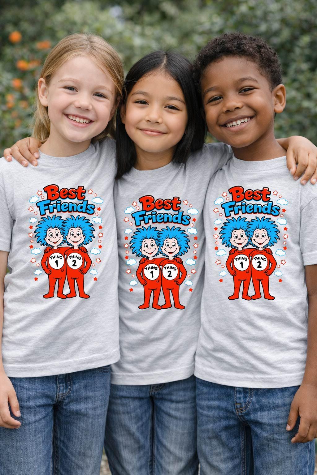 Thing 1 Thing 2/ Dr. Seuss/ Best Friends/ PNG/ Digital Download/ T ...