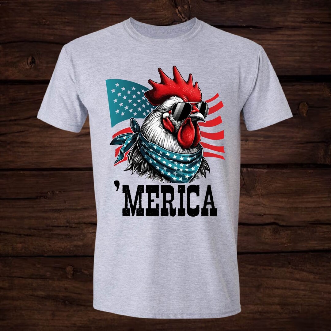 Merica/ Chicken/ Fourth of July/ America/ PNG - Etsy