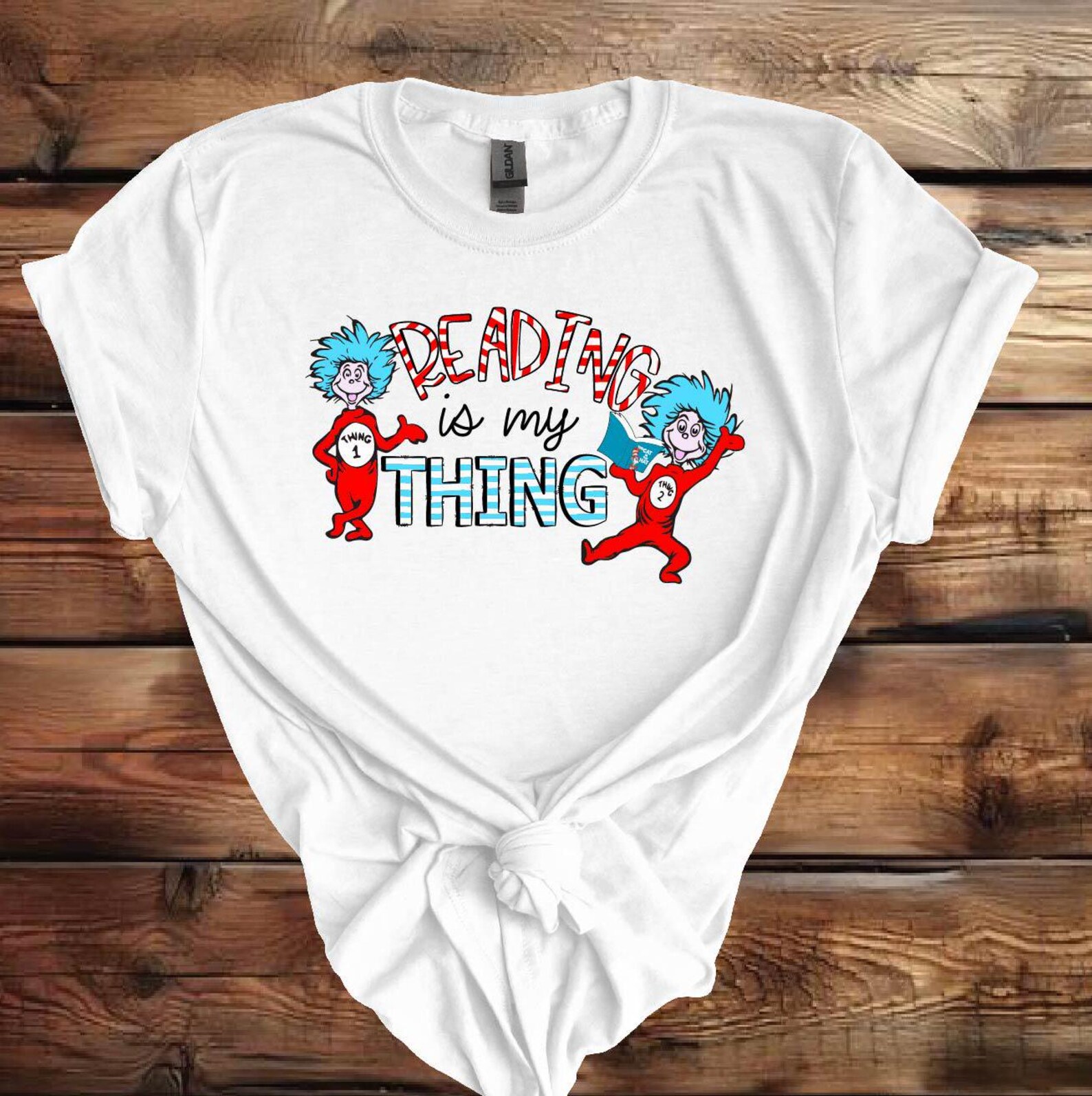 Reading is My Thing/ Dr. Seuss/ Thing 1/ Thing 2/ PNG/ Digital Download ...