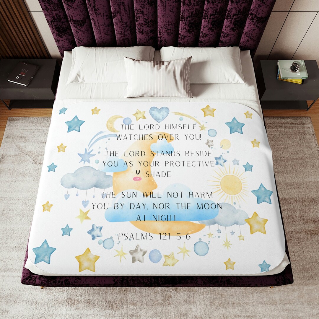 Baby Bible Verse Blanket, Bible Verses Throw, Baptism Gift, Gift for ...