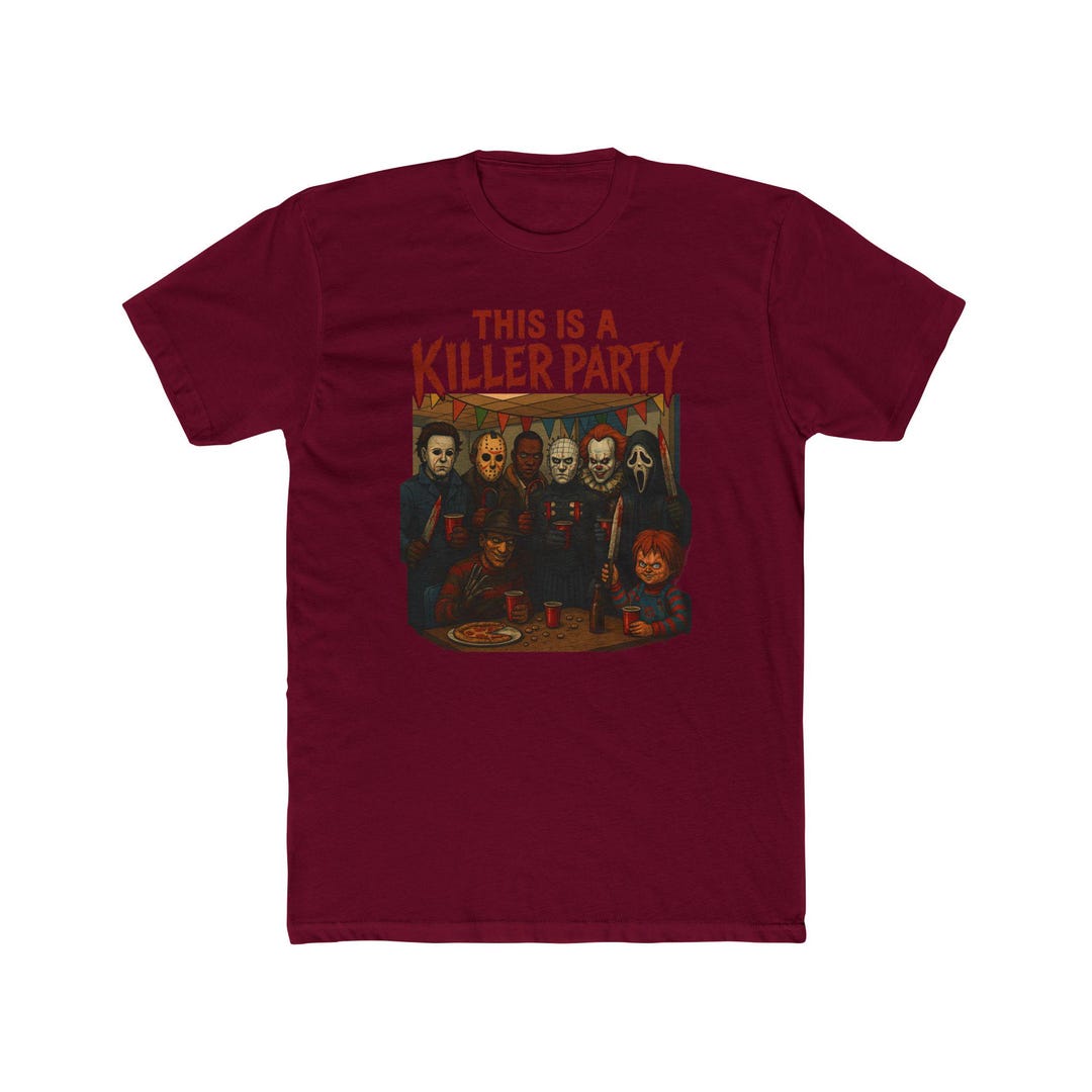 KILLER Party-horror Villain Characters Graphic T-shirt, Halloween Party ...