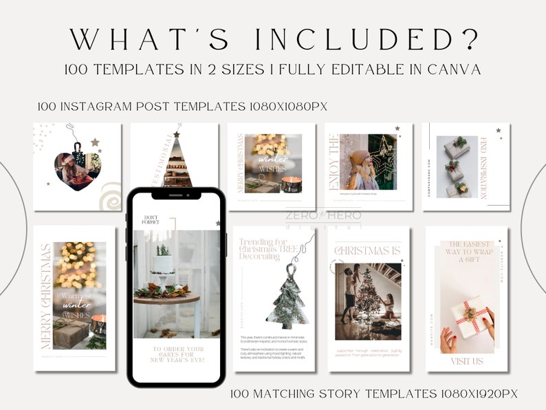 200 Christmas & New Year Eve Social Media Templates | Canva Holiday ...