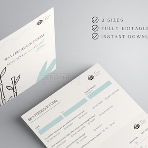 Editable Spa Massage Guest Evaluation Forms | Feedback | Survey | Canva ...