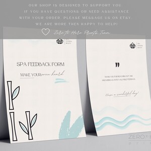 Editable Spa Massage Guest Evaluation Forms | Feedback | Survey | Canva ...