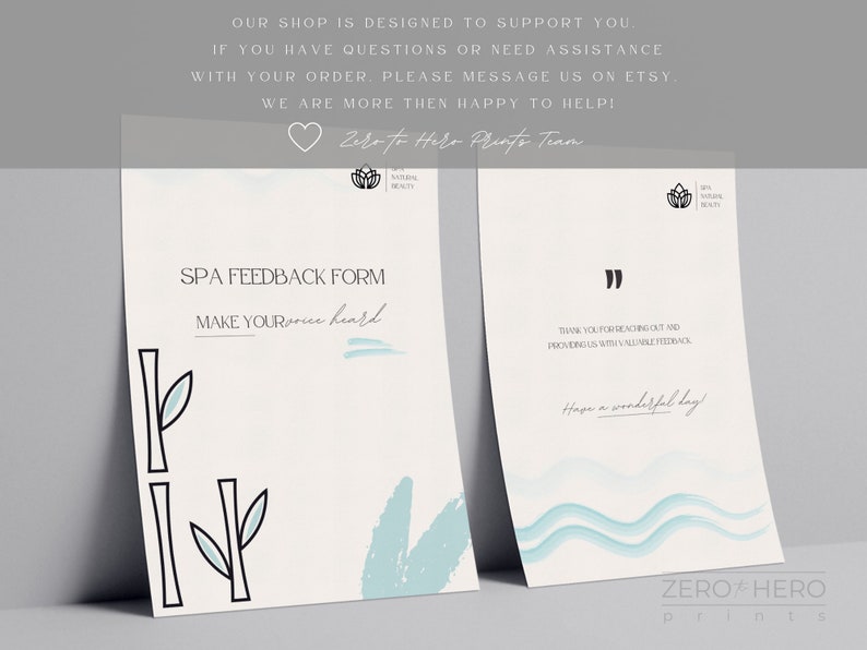Editable Spa Massage Guest Evaluation Forms | Feedback | Survey | Canva ...