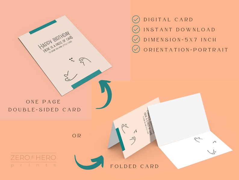 Printable Card Funny Printable Birthday Card Downloadable Birthday Card ...