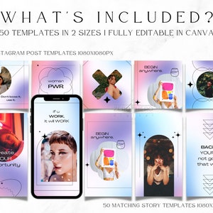 100 Women Empowerment Pack Instagram CANVA Templates | Feminism & Girl ...