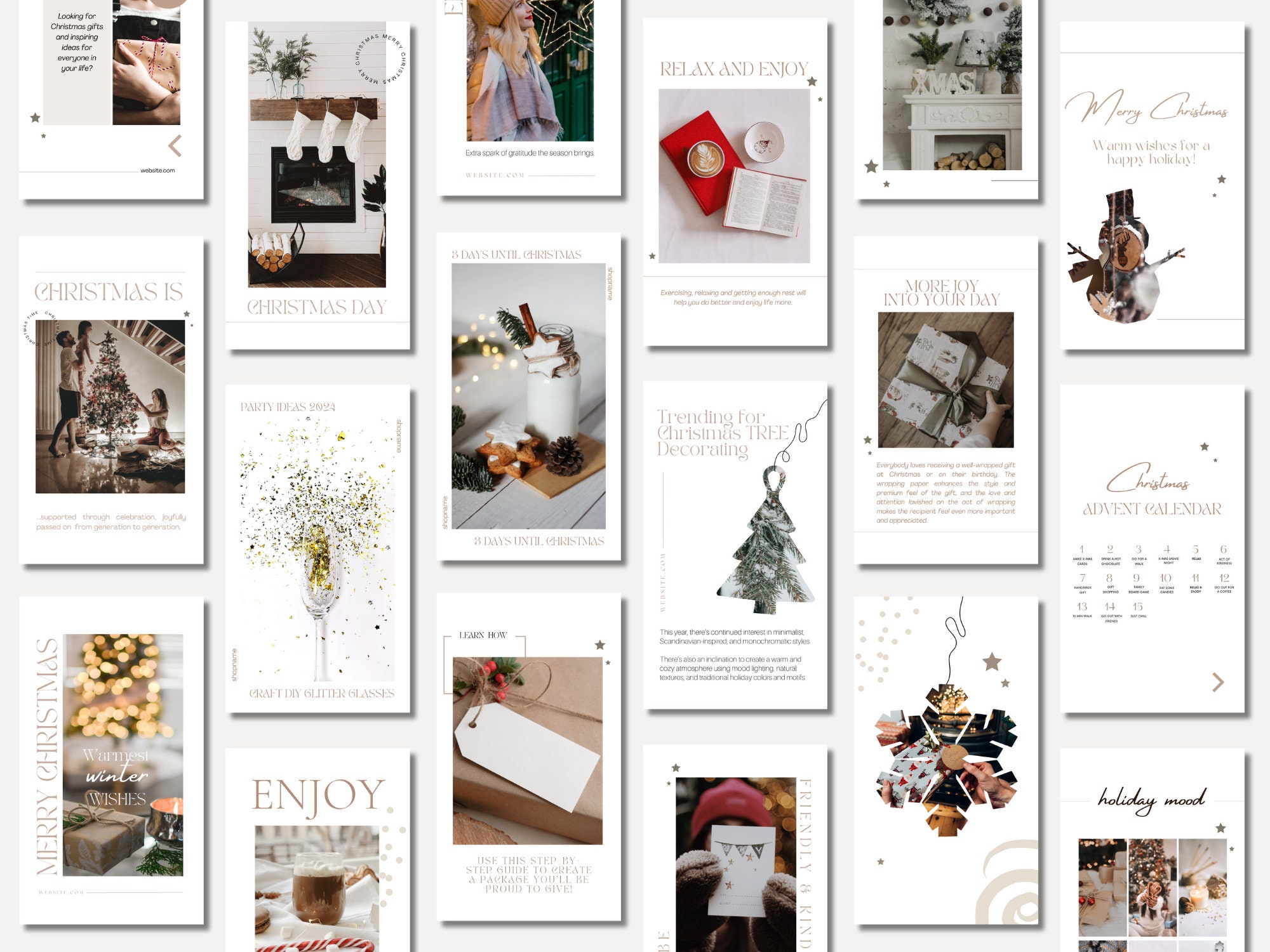 200 Christmas & New Year Eve Social Media Templates Canva Holiday Sale ...