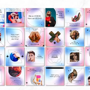100 Women Empowerment Pack Instagram CANVA Templates | Feminism & Girl ...