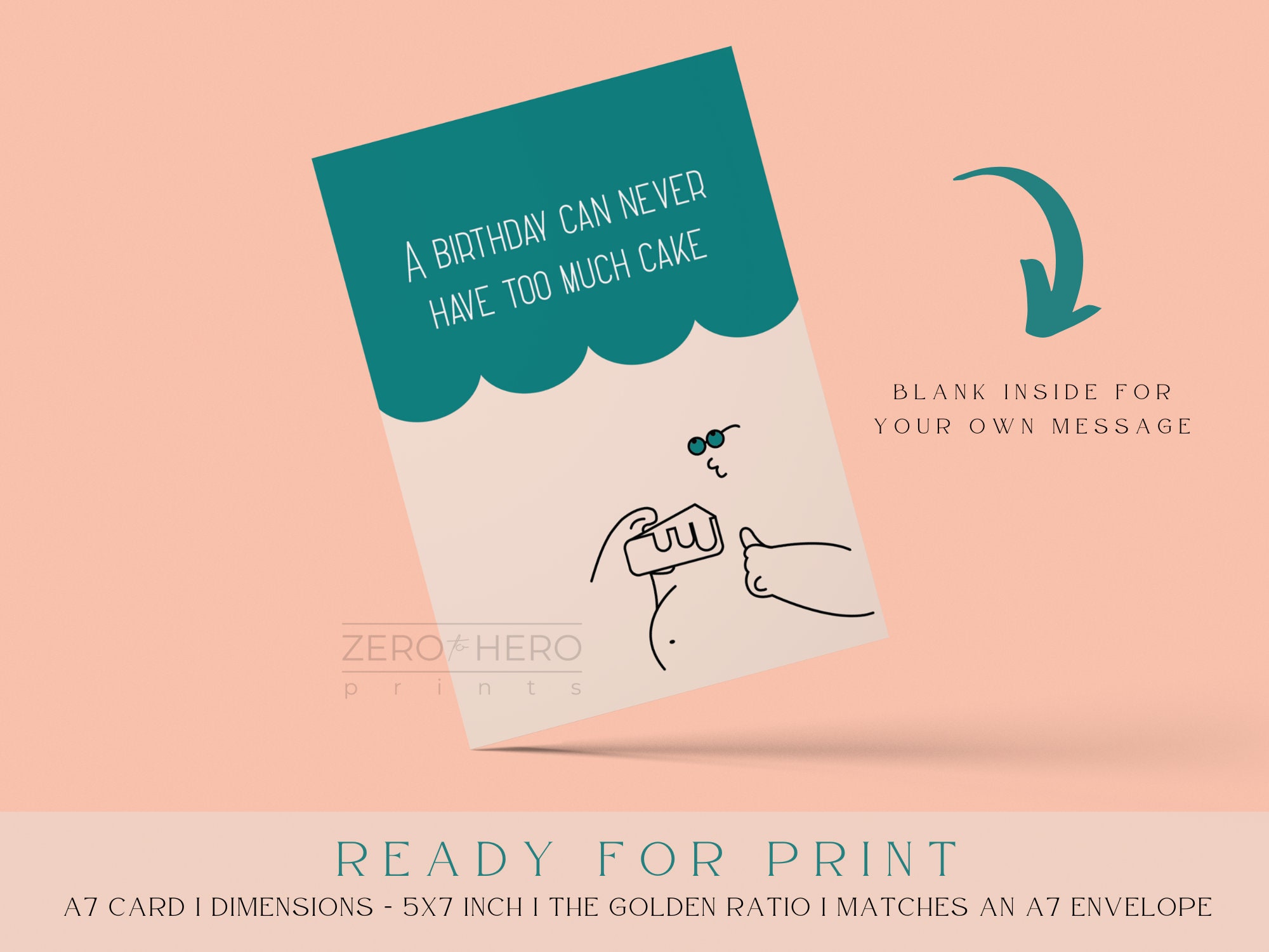 Printable Card Funny Printable Birthday Card Downloadable Birthday Card ...