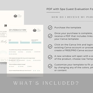 Editable Spa Massage Guest Evaluation Forms | Feedback | Survey | Canva ...