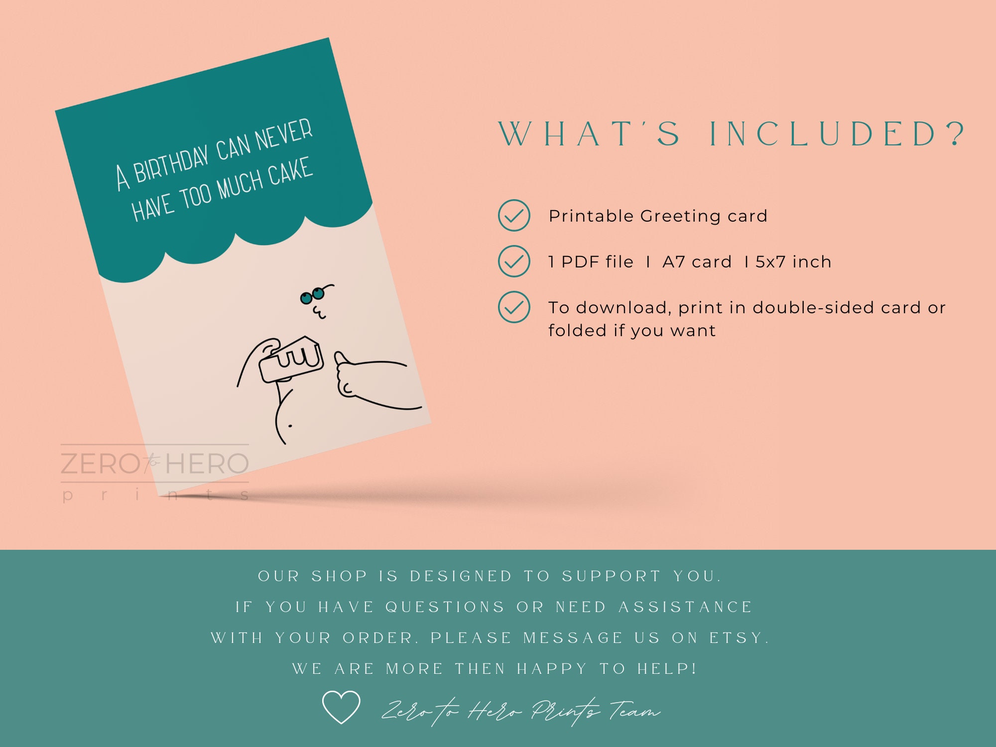 Printable Card Funny Printable Birthday Card Downloadable Birthday Card ...