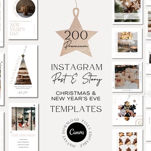200 Christmas & New Year Eve Social Media Templates | Canva Holiday ...