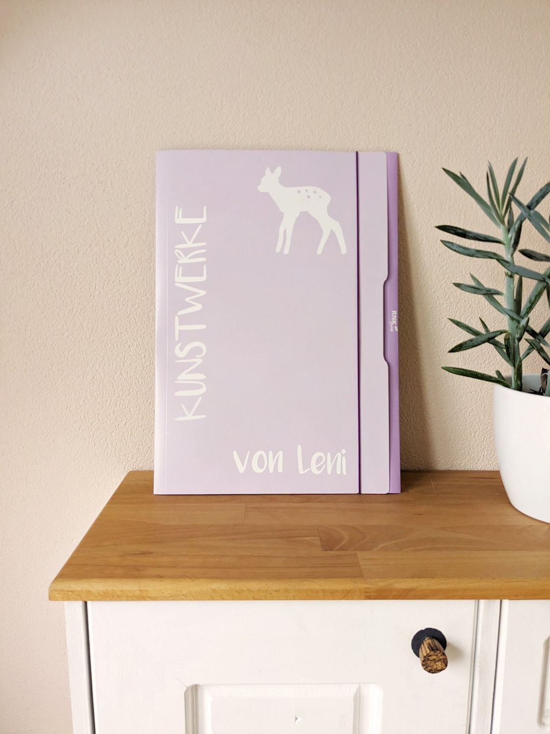 Art Folder A3 Cardboard Lilac With Rubber Strap Personalizable With ...