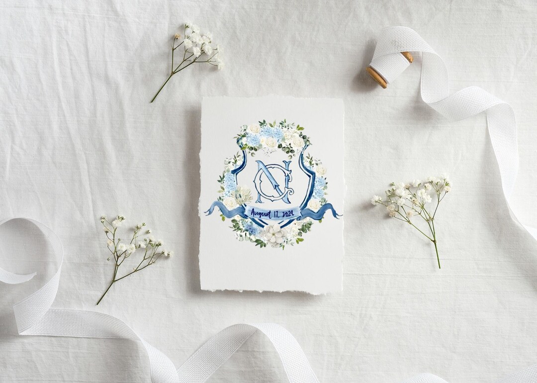 Elegant Custom Wedding Crest | Digital Download | Personalized Monogram ...