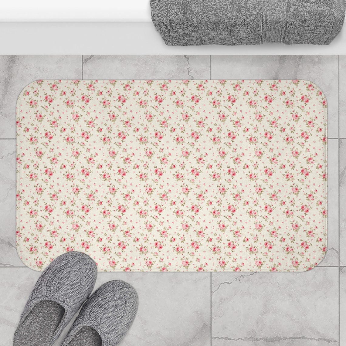Cute Bath Mat - Floral Bath Mat - Coquette Room Decor - Etsy