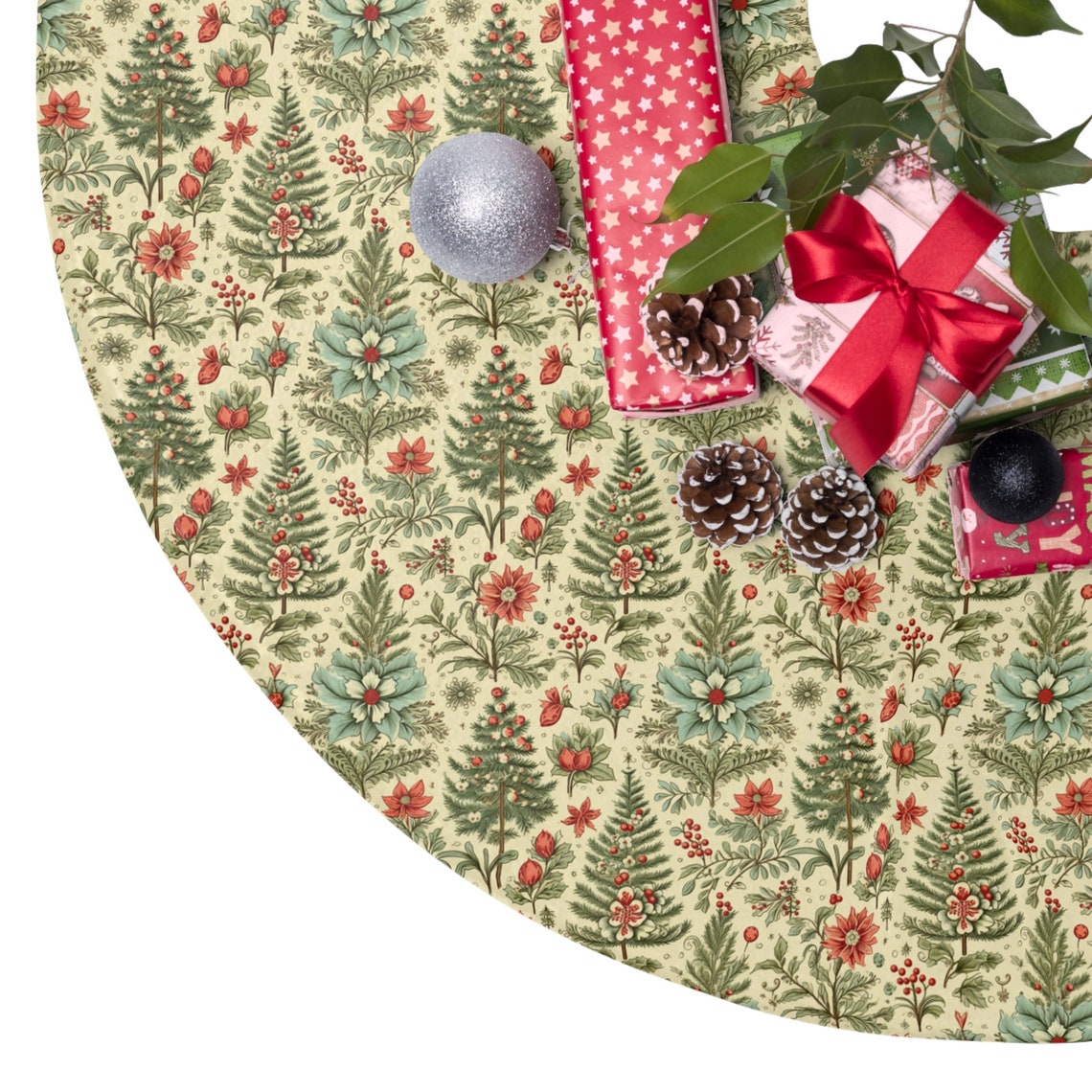 Vintage Christmas Tree Skirt Pattern - Scandinavian Holidays - Etsy
