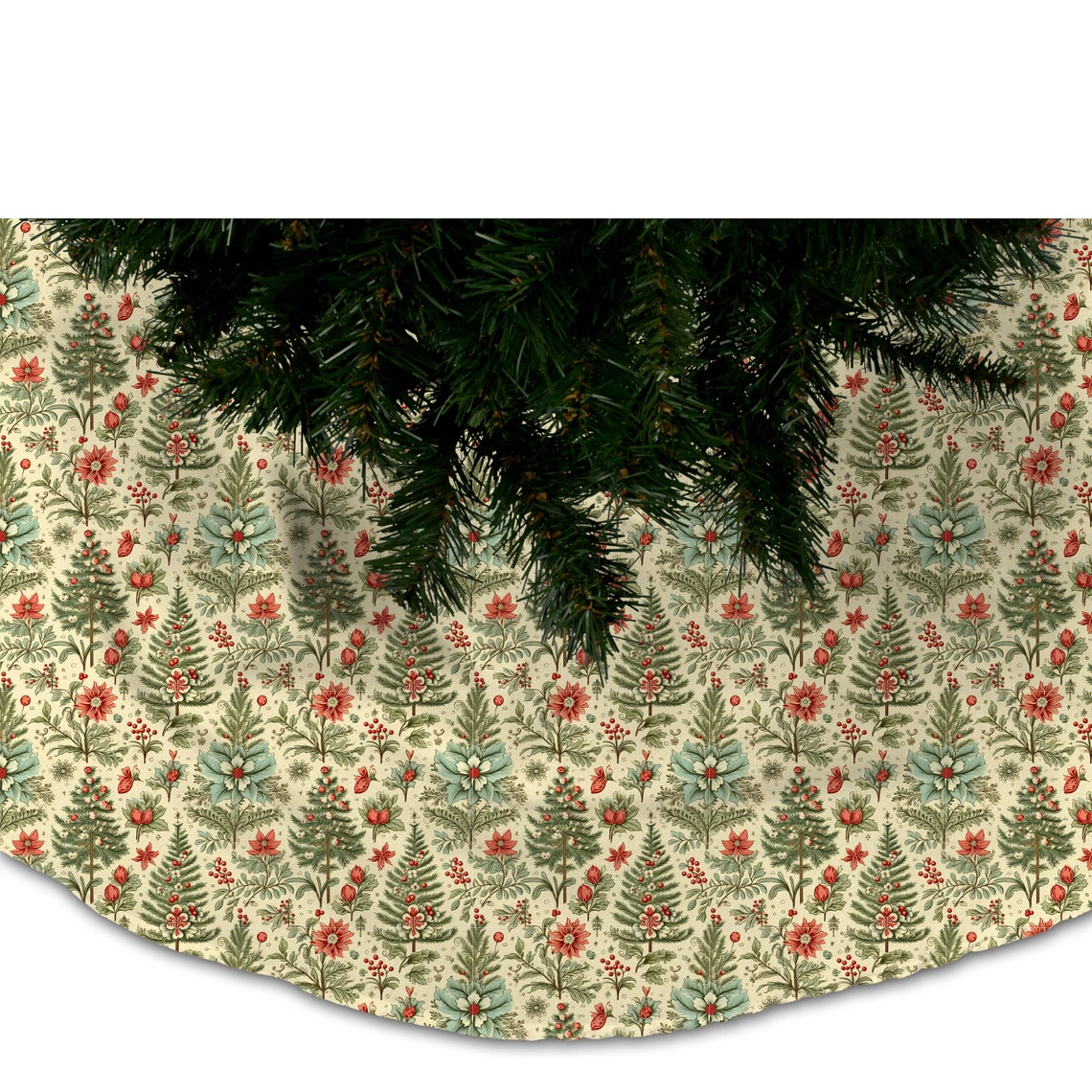 Vintage Christmas Tree Skirt Pattern - Scandinavian Holidays - Etsy
