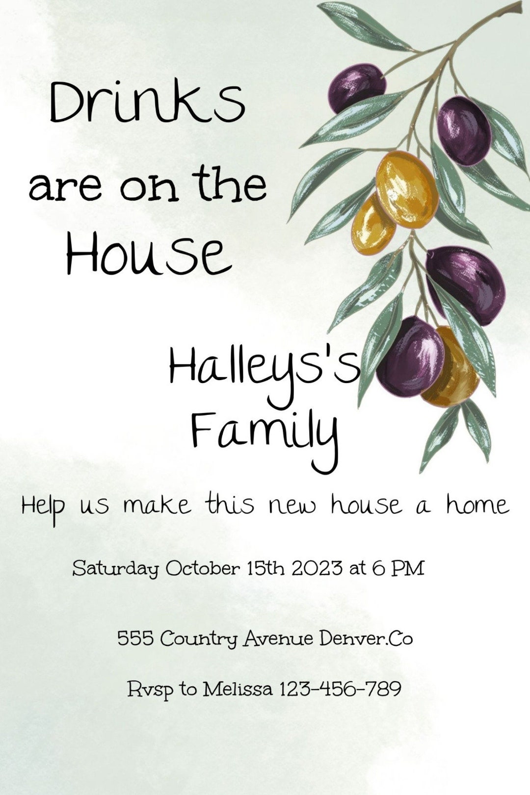 Family Reunion Dinner Digital Invitation Instant Download and - Etsy