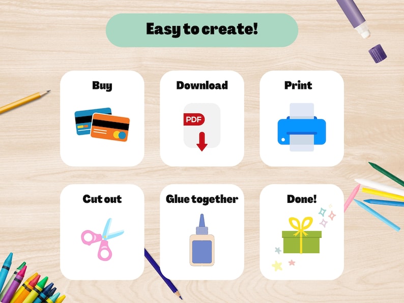 Square Gift Box Template - Instant Download Template - PDF, DXF, SVG - Etsy