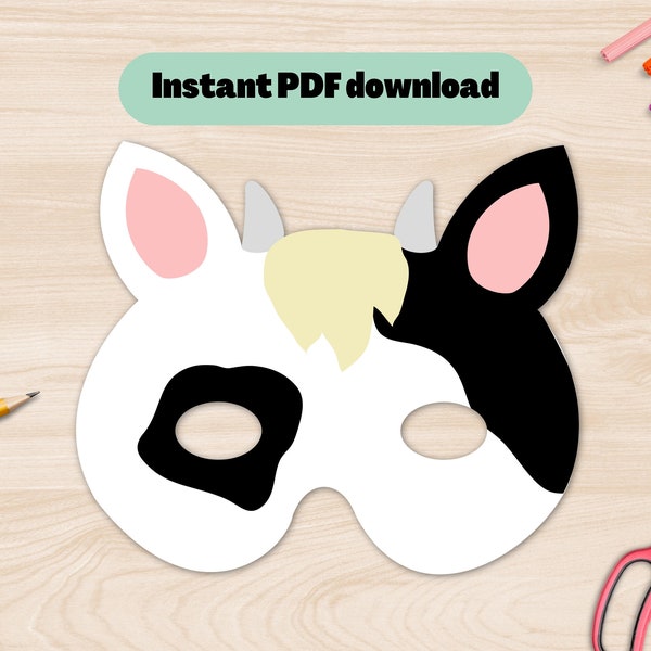 Cow Mask - Etsy