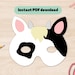 Cow Paper Mask Kids Costume, Farm Animal, Cow Party Mask, Cow ...