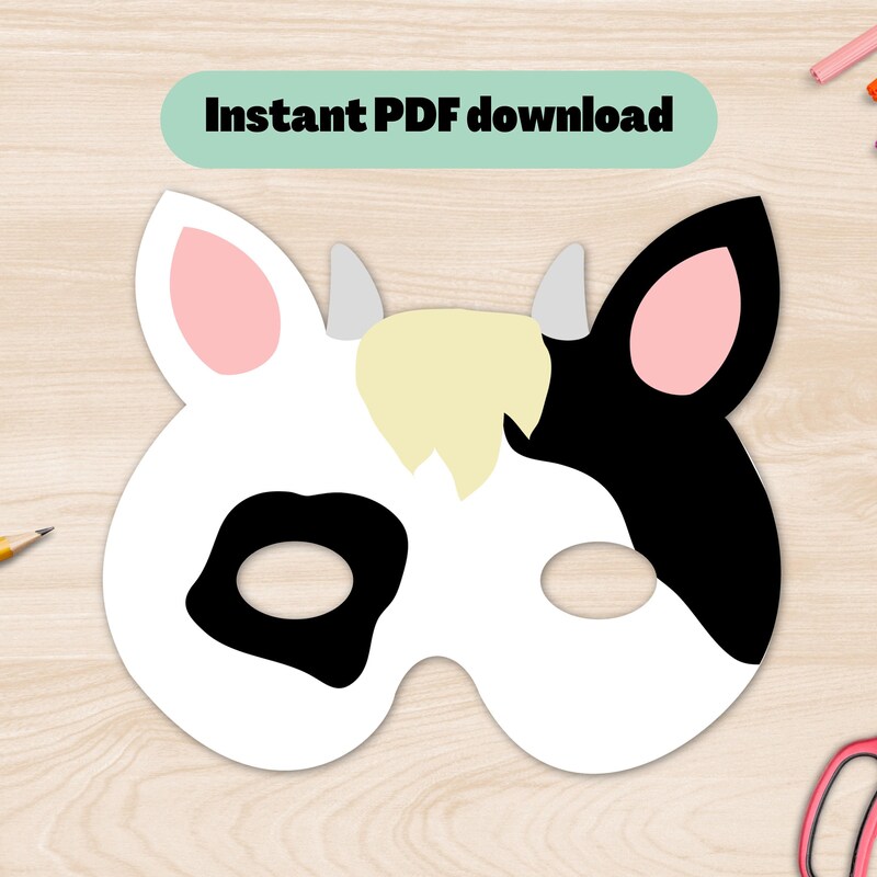 Cow Mask - Etsy