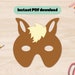 Horse Paper Mask Kids Costume, Farm Animal, Horse Party Mask, Horse ...