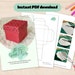 Square Gift Box Template - Instant Download Template - PDF, DXF, SVG - Etsy