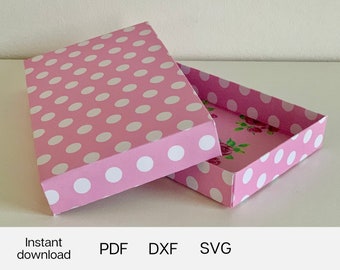 Square Gift Box Template Instant Download Template PDF, DXF, SVG - Etsy