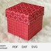 Square Gift Box Template - Instant Download Template - PDF, DXF, SVG - Etsy