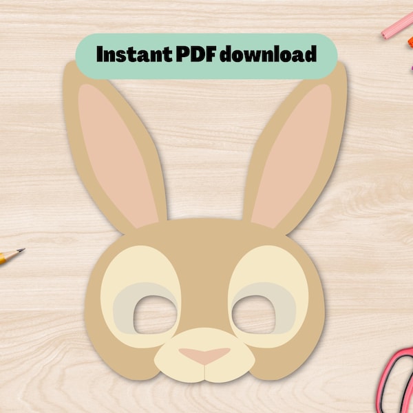 Bunny Mask Template - Etsy