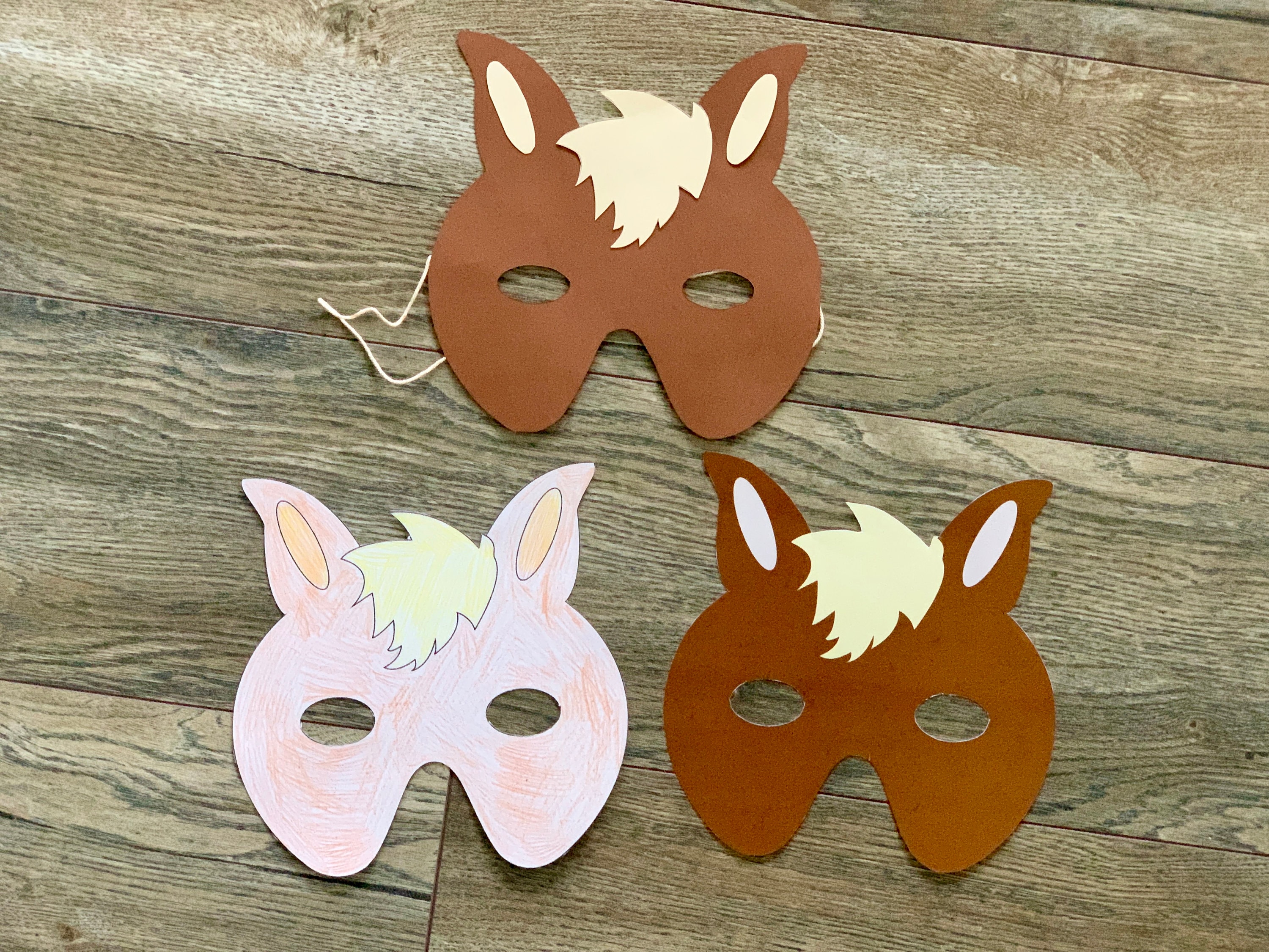 Horse Paper Mask Kids Costume, Farm Animal, Horse Party Mask, Horse ...