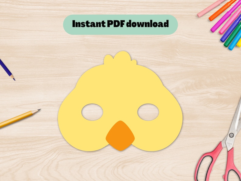 Chicken Paper Mask Kids Costume, Farm Animal, Chicken Party Mask ...