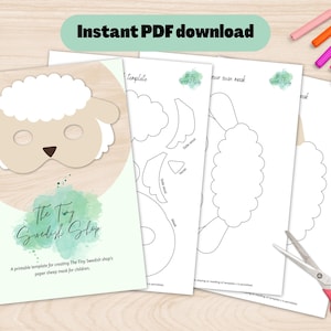 Sheep Paper Mask Kids Costume, Farm Animal, Sheep Party Mask, Sheep ...