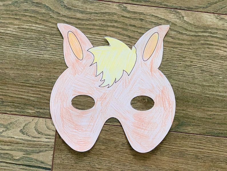 Horse Paper Mask Kids Costume, Farm Animal, Horse Party Mask, Horse ...