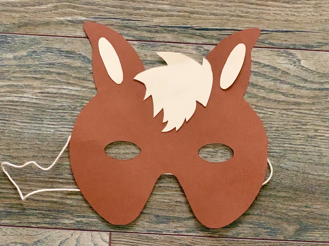 Horse Paper Mask Kids Costume, Farm Animal, Horse Party Mask, Horse ...